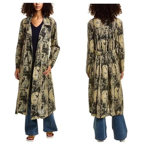 Free People | Jackets & Coats | Nwt Free People Rae Printed Black ...
